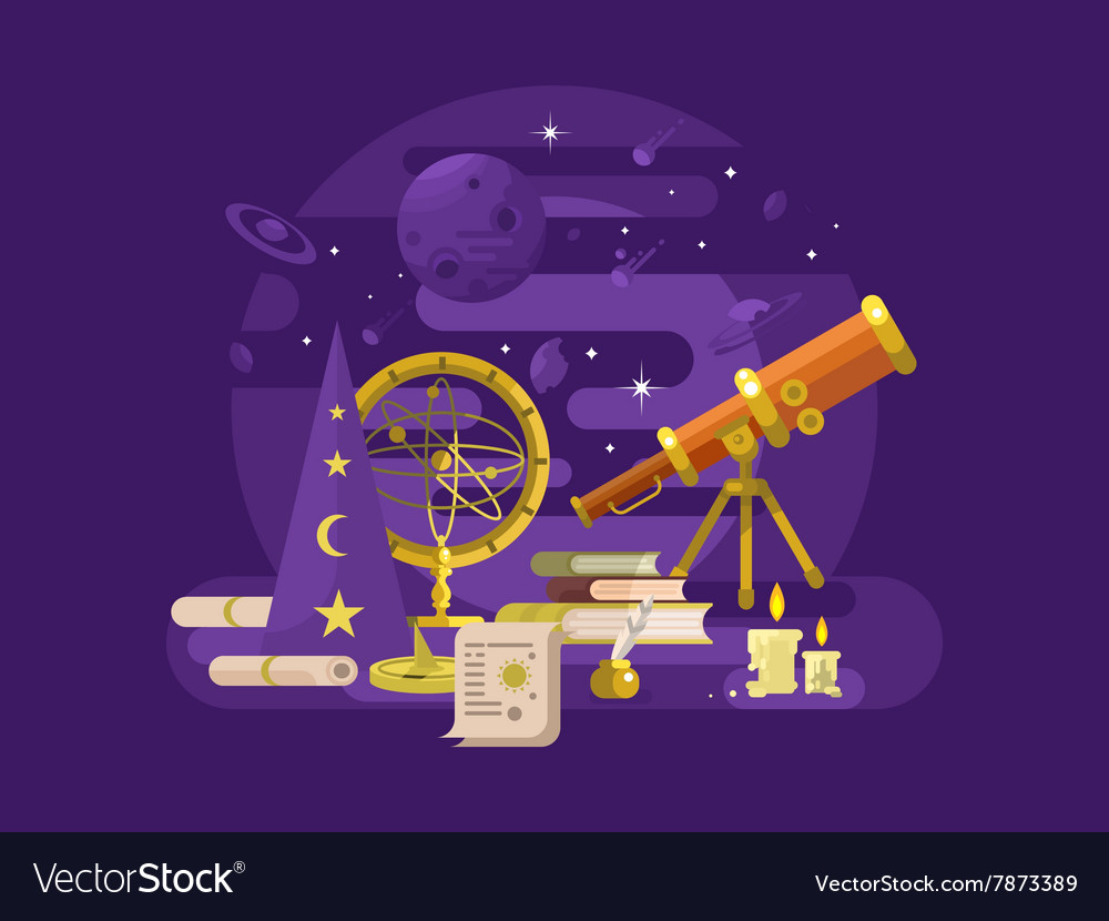 Astronomy design retro Royalty Free Vector Image
