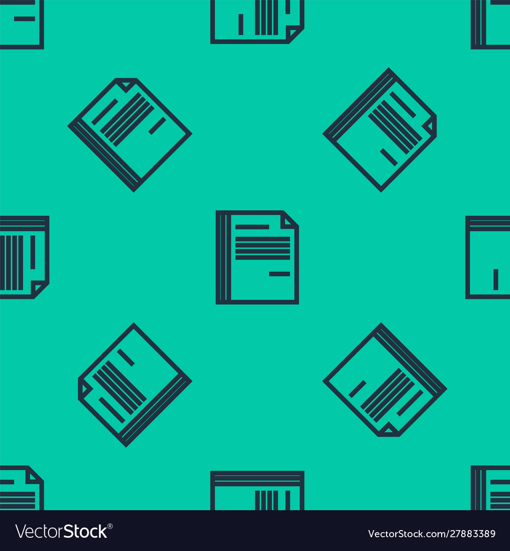 Blue line file document icon isolated seamless Vector Image