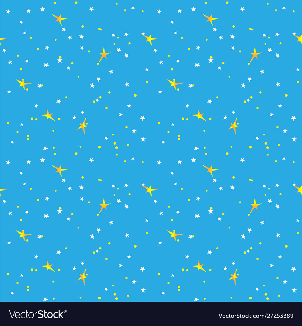 Seamless pattern starry sky light Royalty Free Vector Image