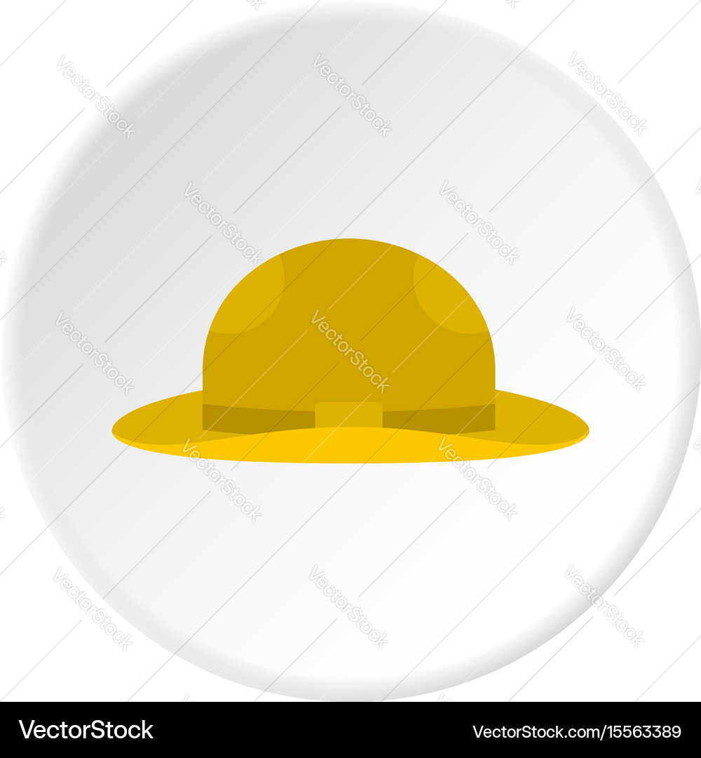 Summer hat icon circle Royalty Free Vector Image