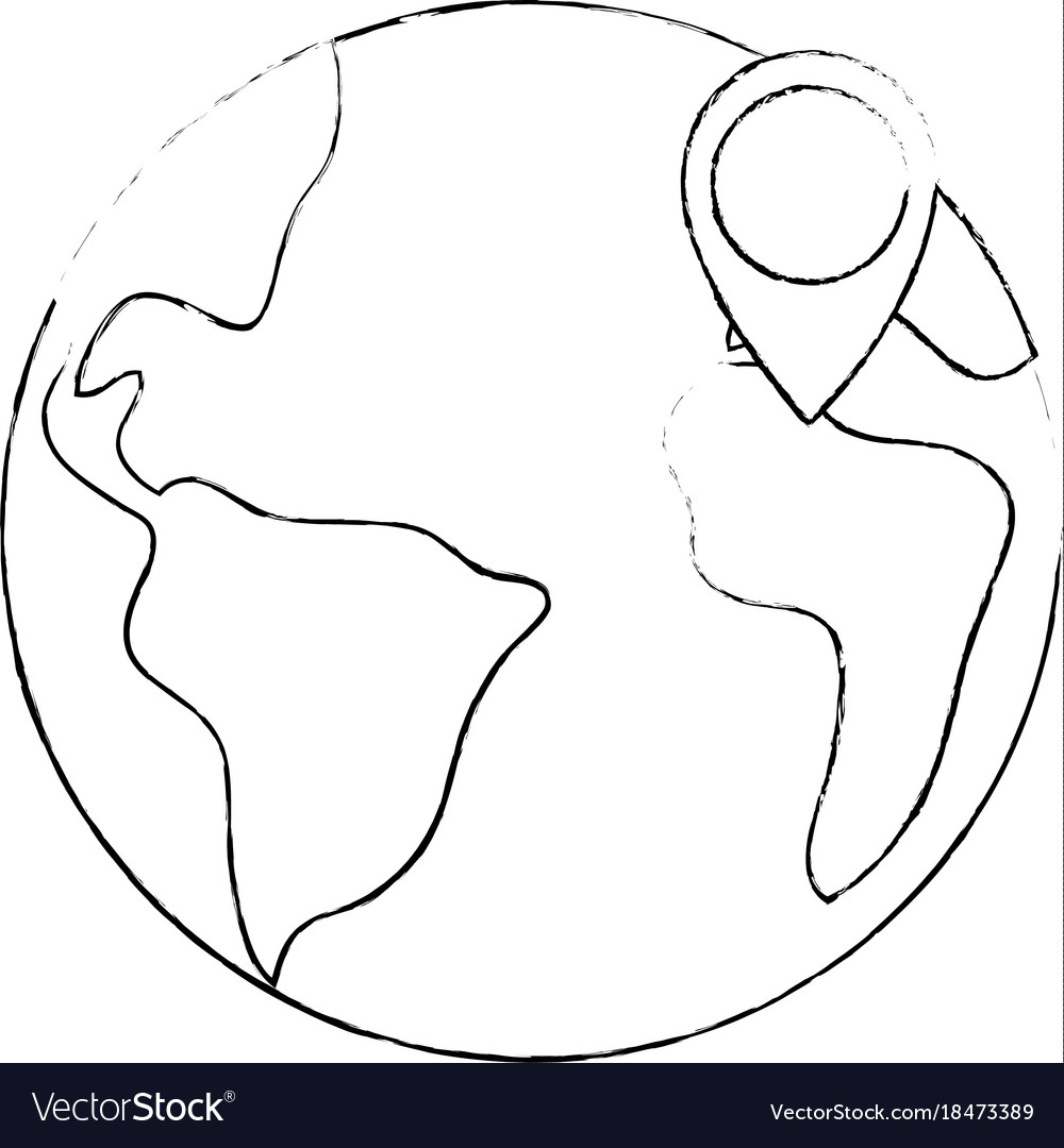 World planet earth icon Royalty Free Vector Image