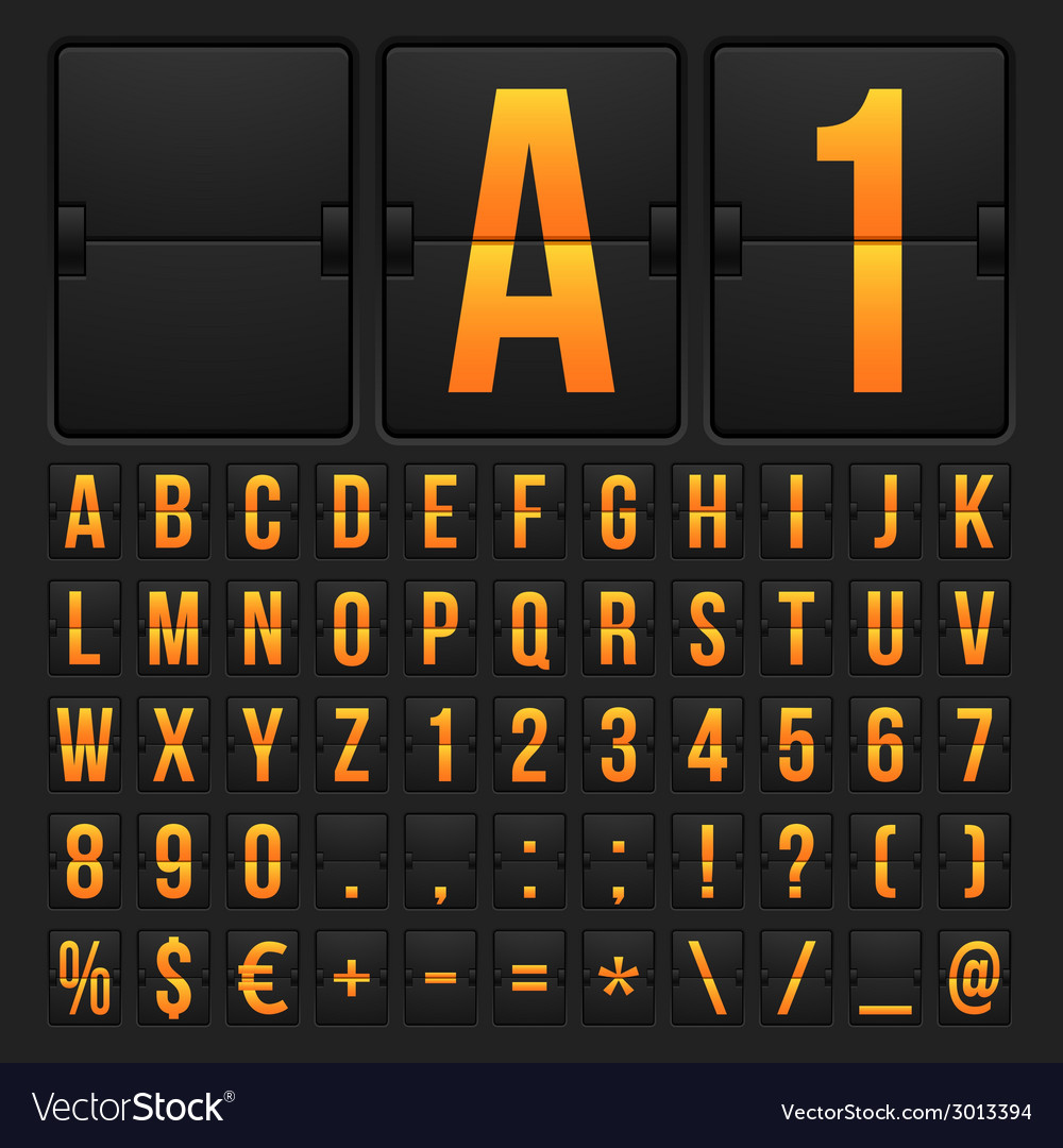 Countdown Timer And Date Calendar Scoreboard Vector Image