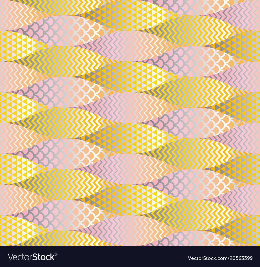 Fish scale abstract geometric seamless pattern Vector Image
