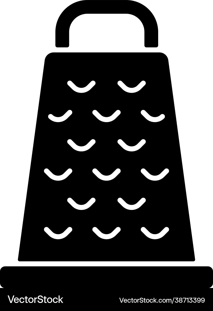 Grate for cooking black glyph icon Royalty Free Vector Image