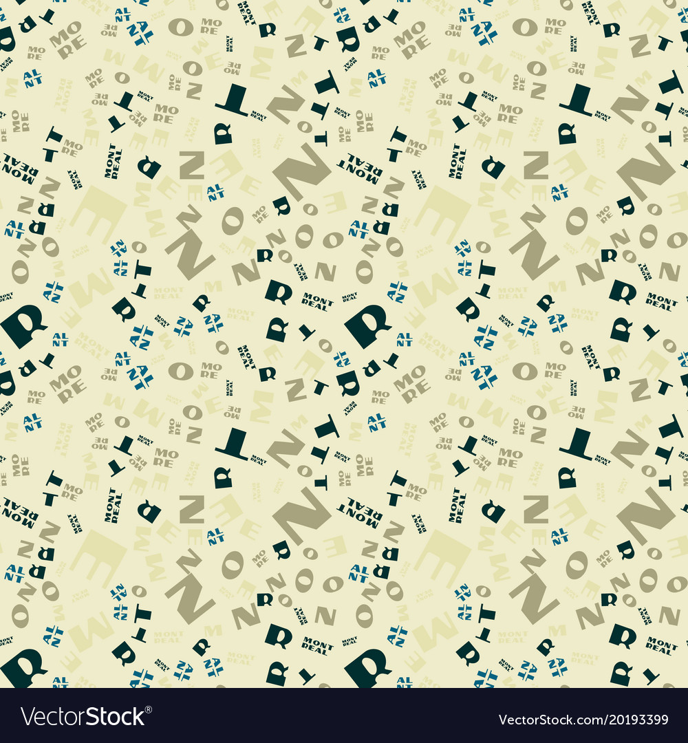 Montreal creative pattern Royalty Free Vector Image