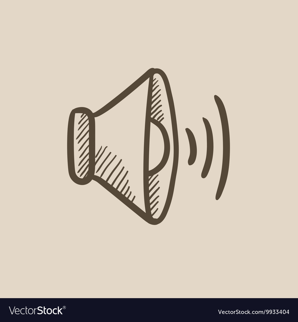 Speaker volume sketch icon Royalty Free Vector Image Speaker volume sketch icon Royalty Free Vector Image