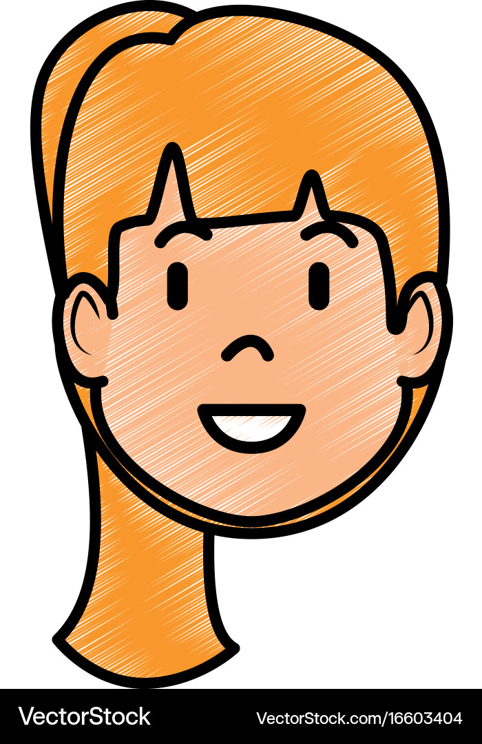 Woman profile cartoon Royalty Free Vector Image