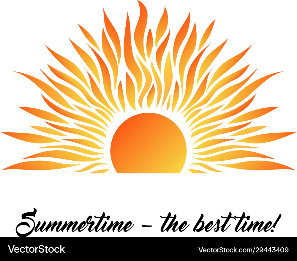 Summer sun card decorative design for holiday Vector Image