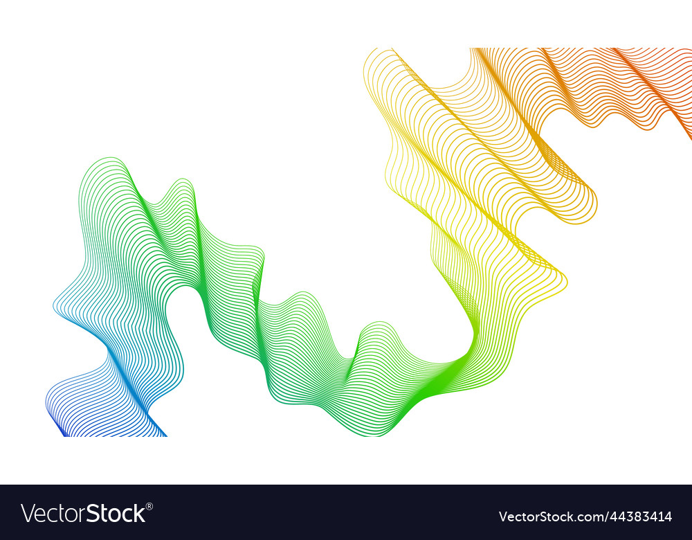 Abstract backdrop with wave gradient lines Vector Image
