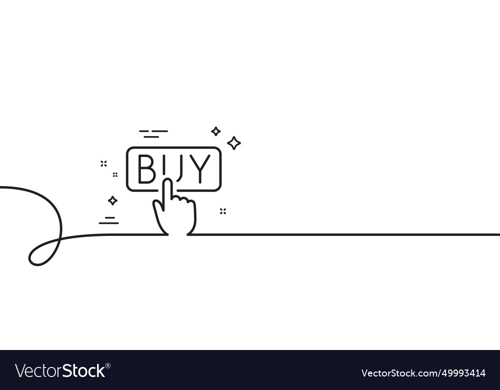 Click to buy line icon online shopping sign Vector Image