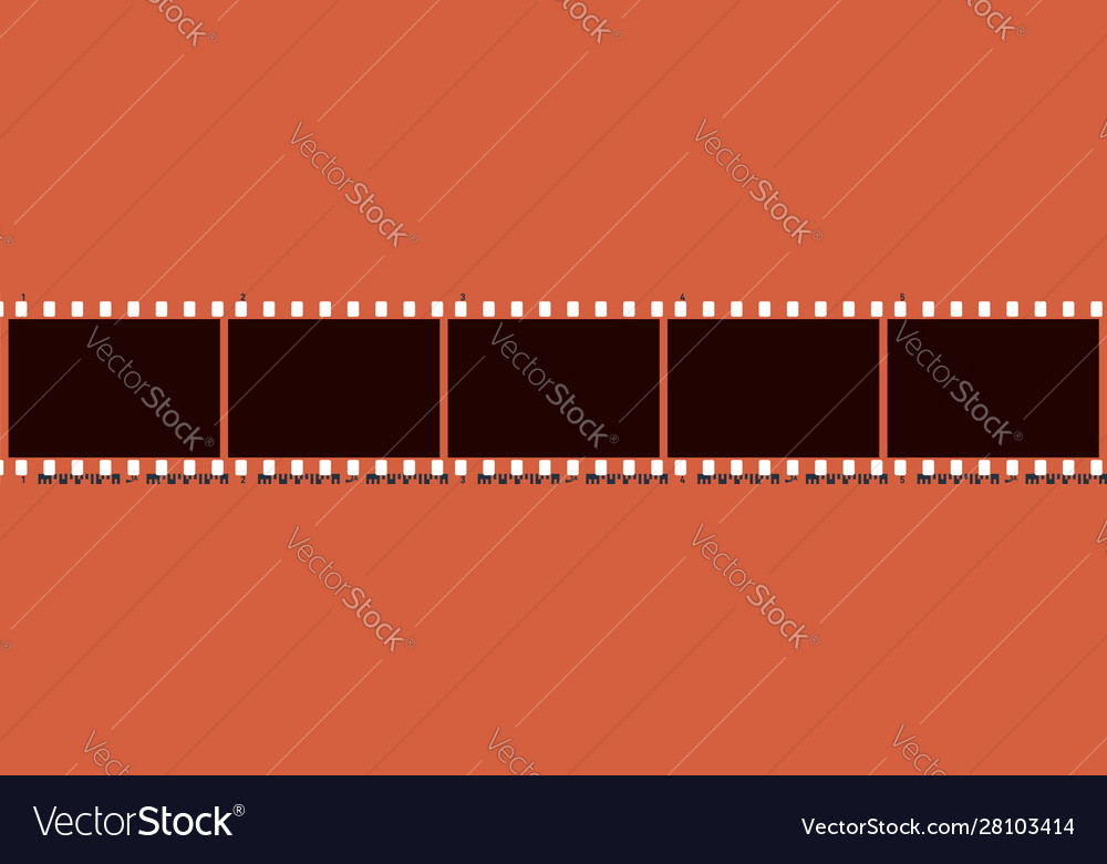Five photo camera blank frames roll Royalty Free Vector