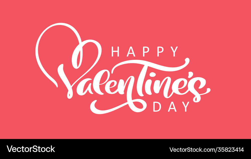 Happy valentines day text romantic greeting Vector Image
