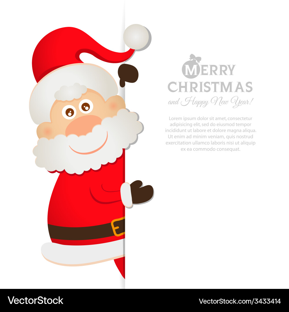 Postcard santa claus with space for text Vector Image