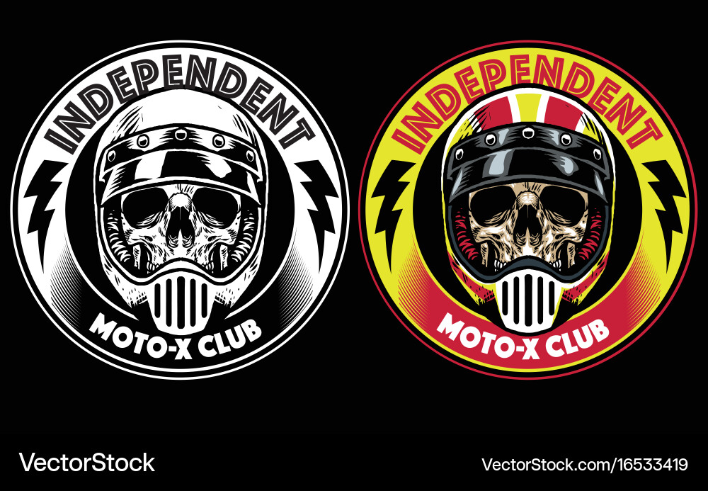 Motorcycle club badge Royalty Free Vector Image
