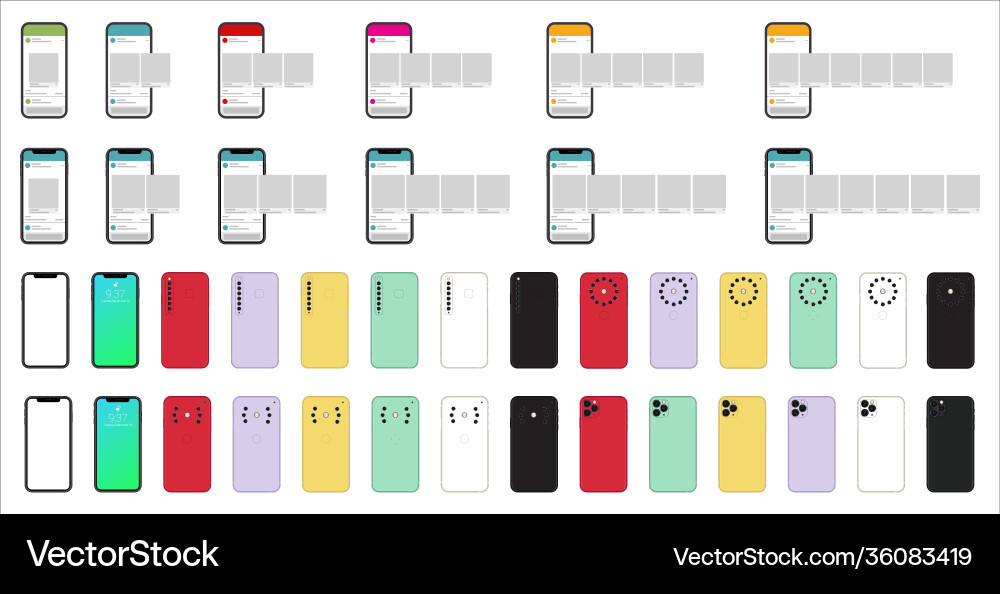 New generation smartphone social media design Vector Image
