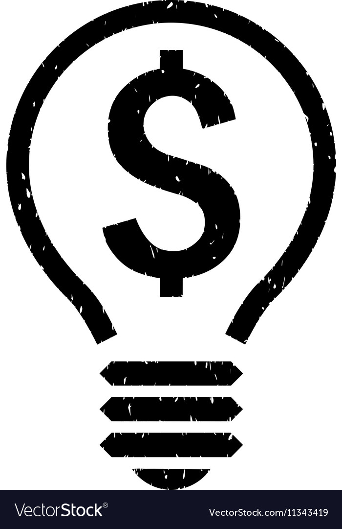 Patent Bulb Grainy Texture Icon Royalty Free Vector Image