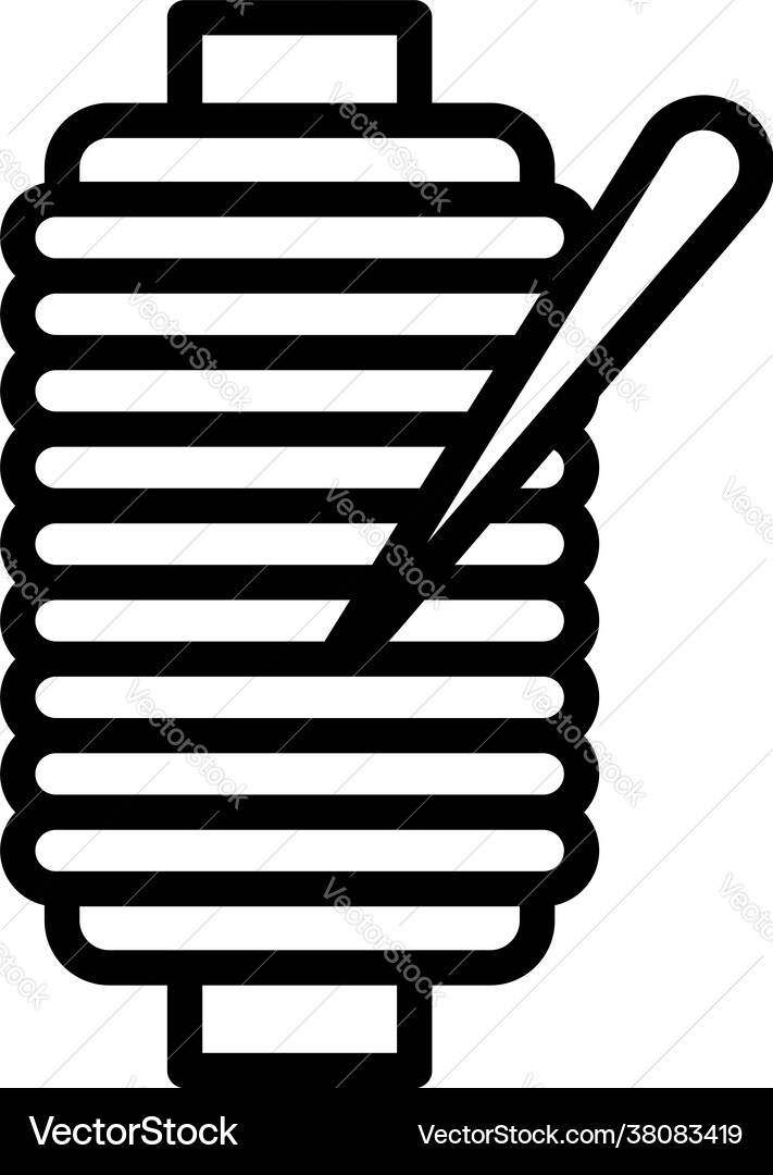 Sewing machine thread icon outline style Vector Image