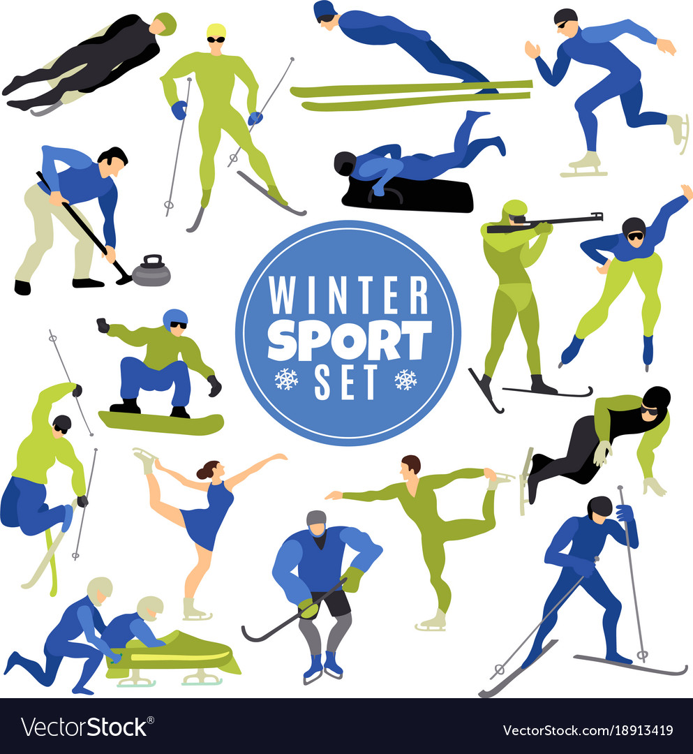 Winter sports set Royalty Free Vector Image - VectorStock