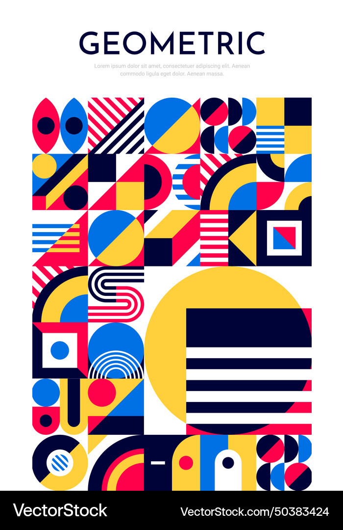 Abstract template poster with geometric pattern Vector Image