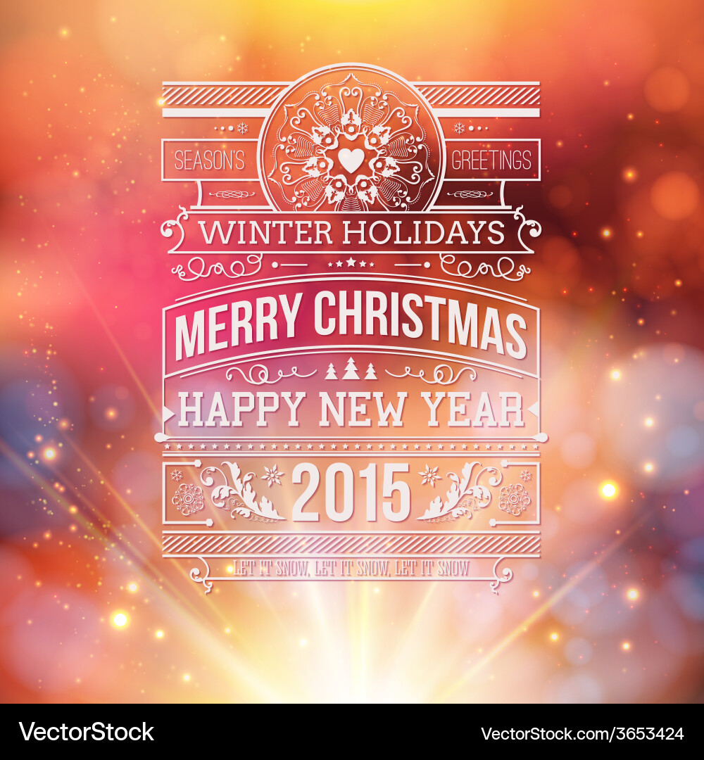 Christmas typography for your winter holidays Vector Image