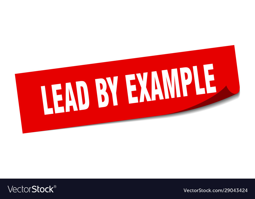 Lead example sticker square Royalty Free Vector Image