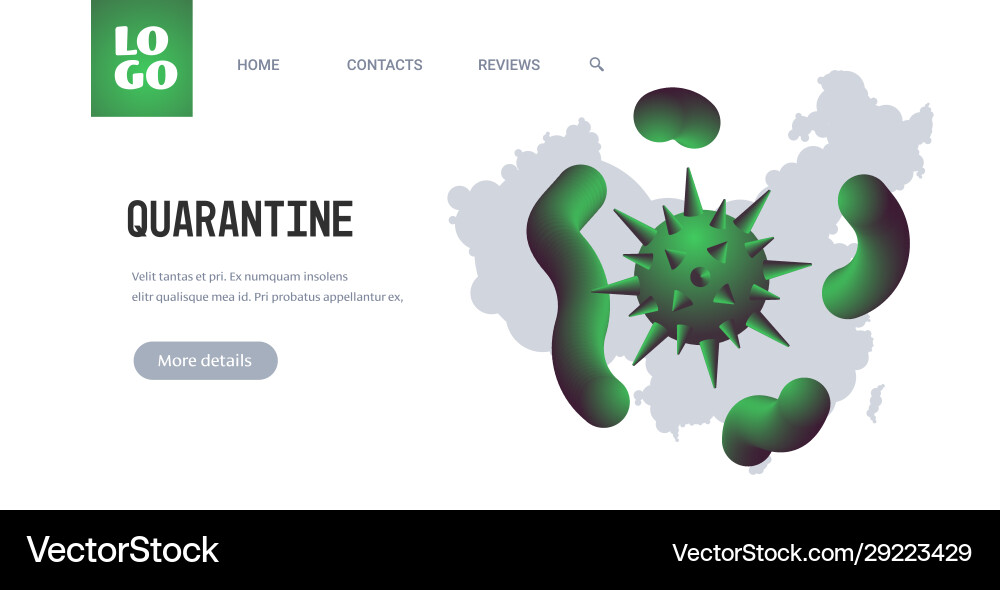 Coronavirus microbe danger public health risk Vector Image