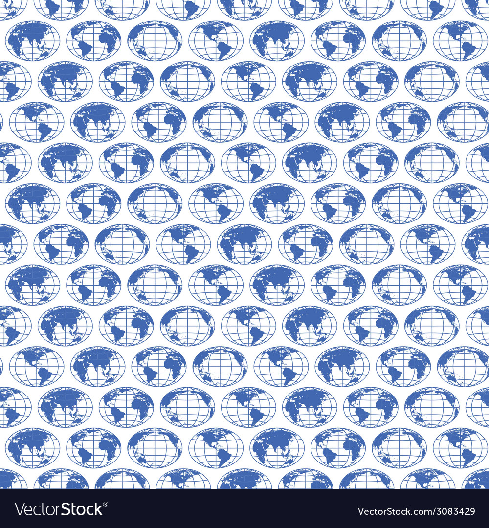 Globe maps pattern Royalty Free Vector Image - VectorStock