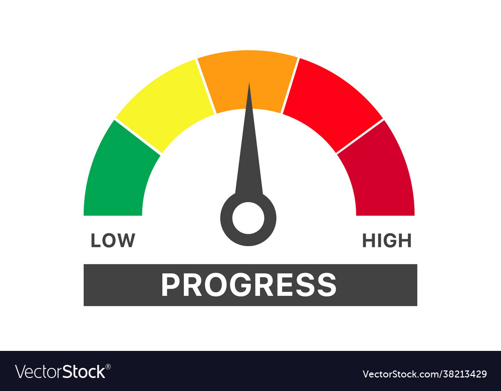 Progress level indicator graphic element Vector Image