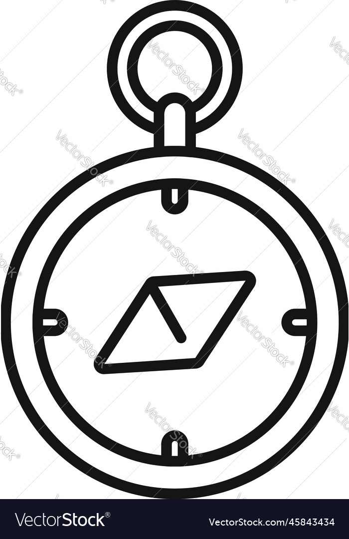 Compass core values icon outline value Royalty Free Vector