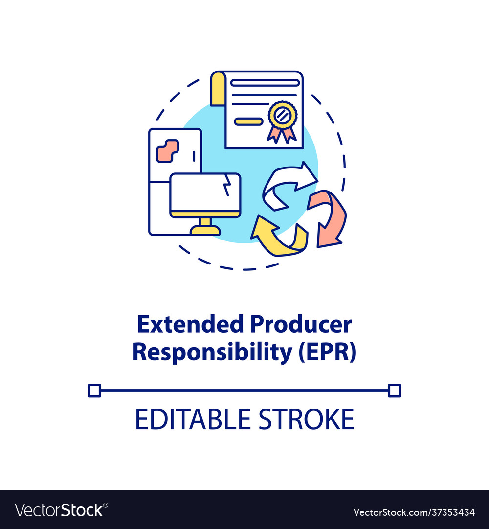 Extended producer responsibility concept icon Vector Image Extended producer responsibility concept icon Vector Image