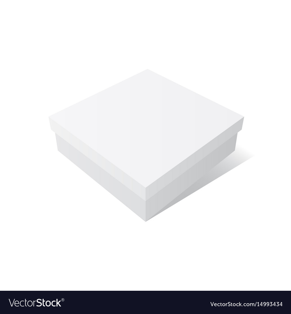 White empty container mockup Royalty Free Vector Image