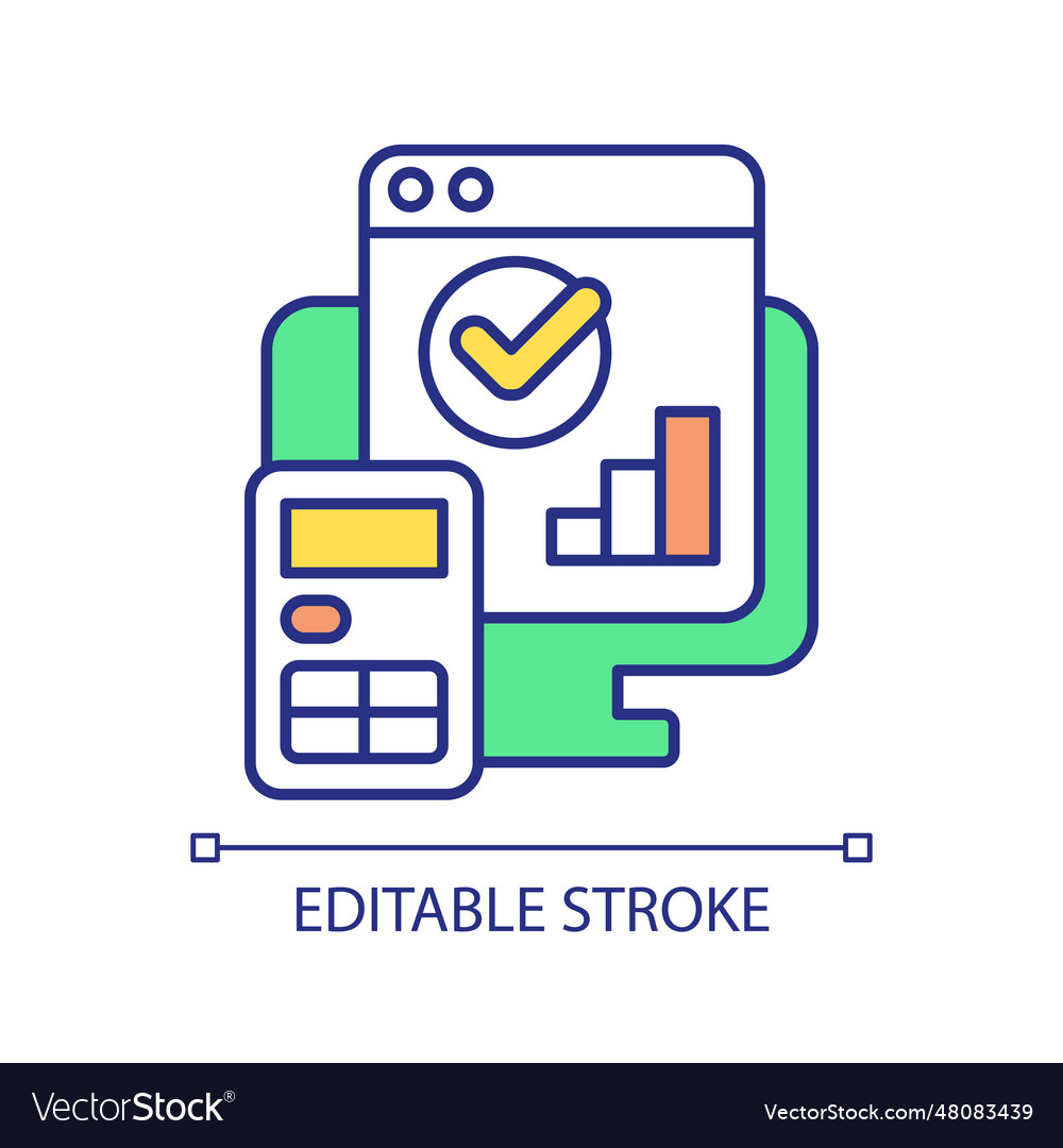 Budget management rgb color icon Royalty Free Vector Image Budget management rgb color icon Royalty Free Vector Image