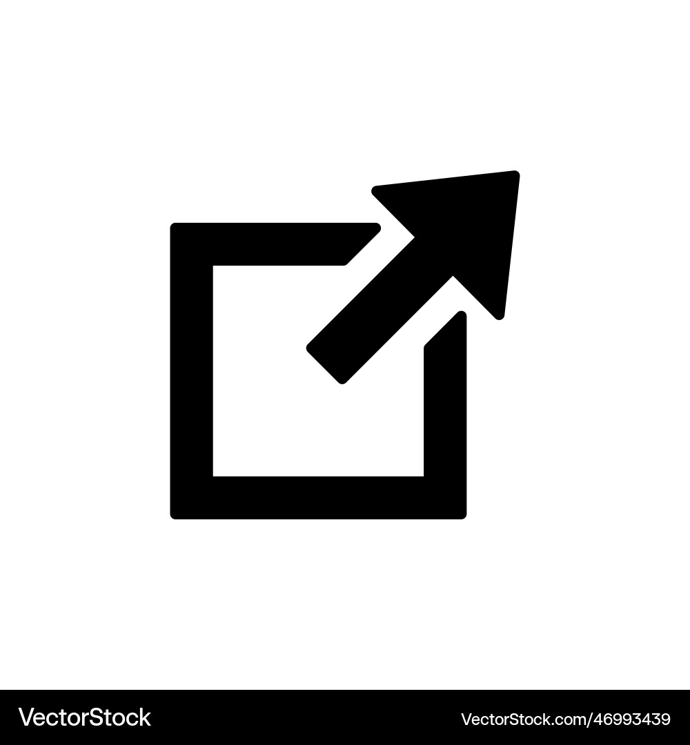 External link icon hyperlink chain symbol Vector Image