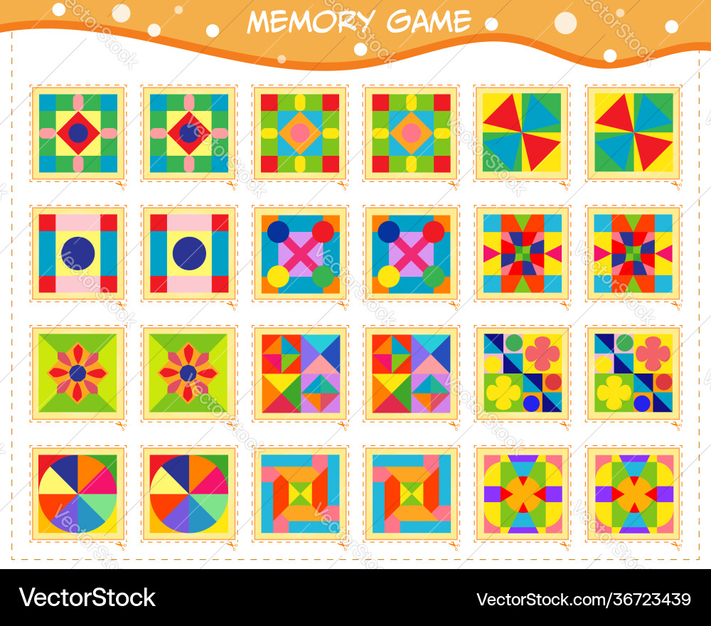 Memory game for children Royalty Free Vector Image