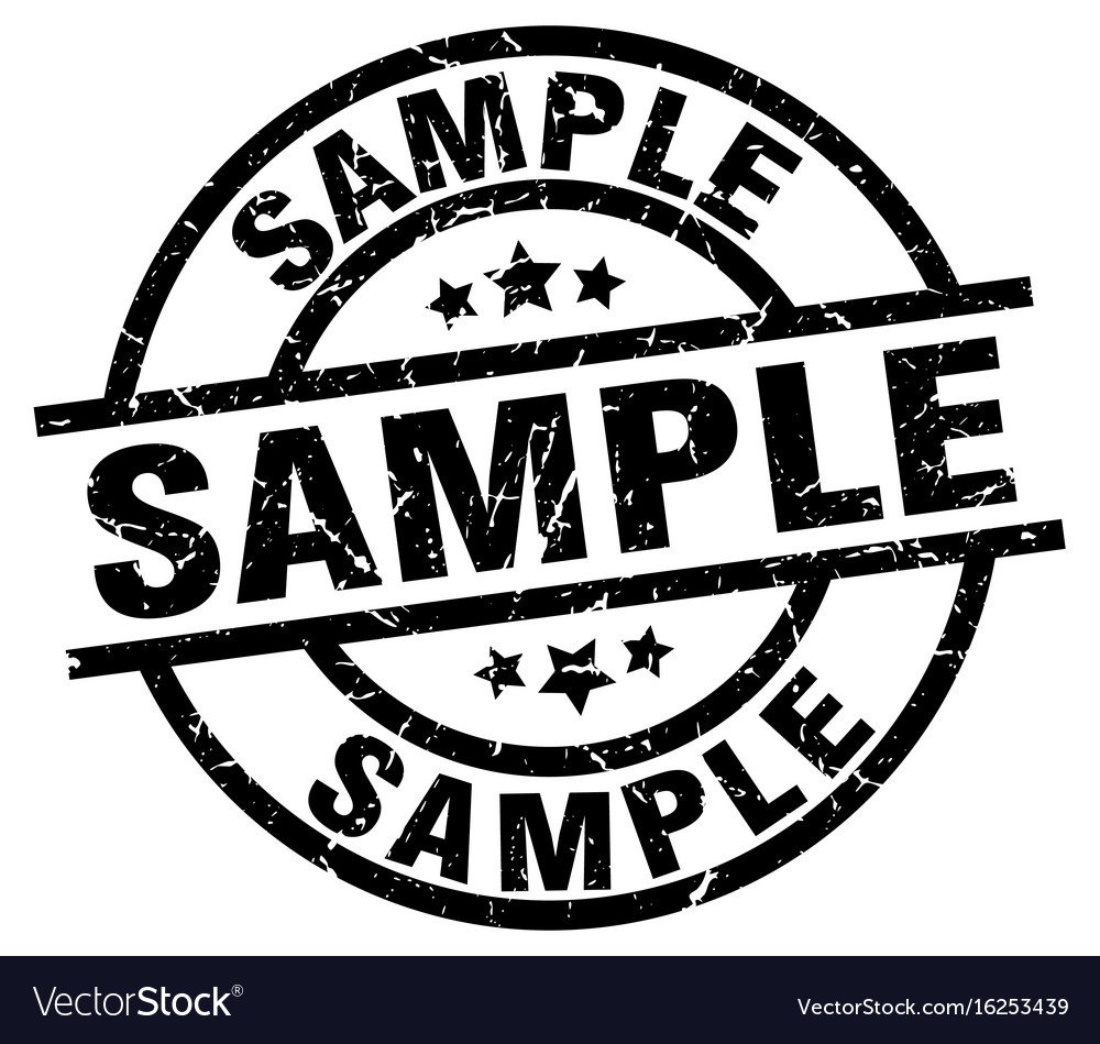 Sample round grunge black stamp Royalty Free Vector Image Sample round grunge black stamp Royalty Free Vector Image