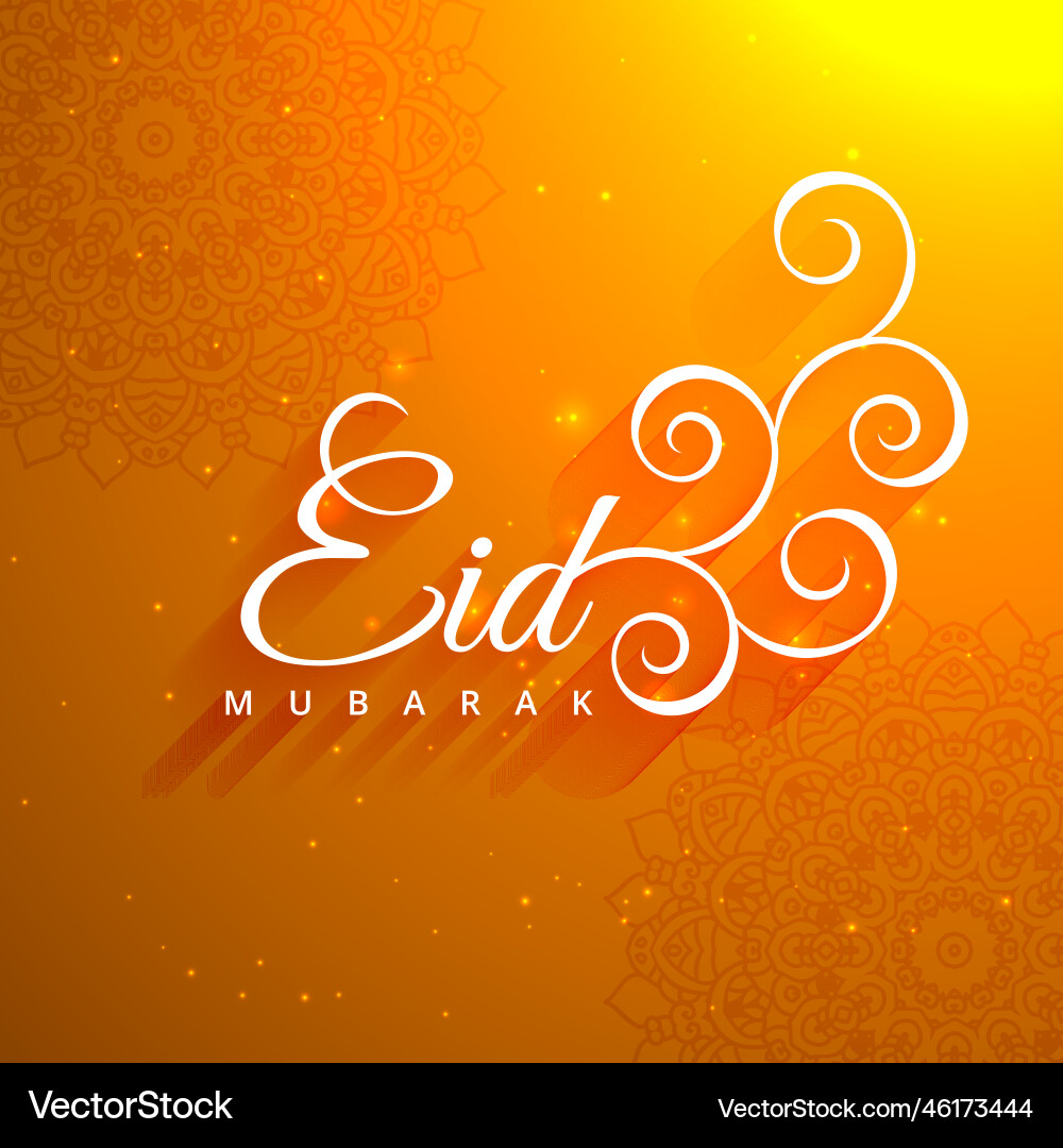 Beautiful eid festival greeting Royalty Free Vector Image
