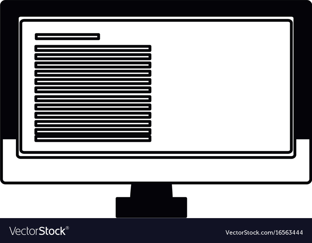 Monitor screen computer device page web Royalty Free Vector