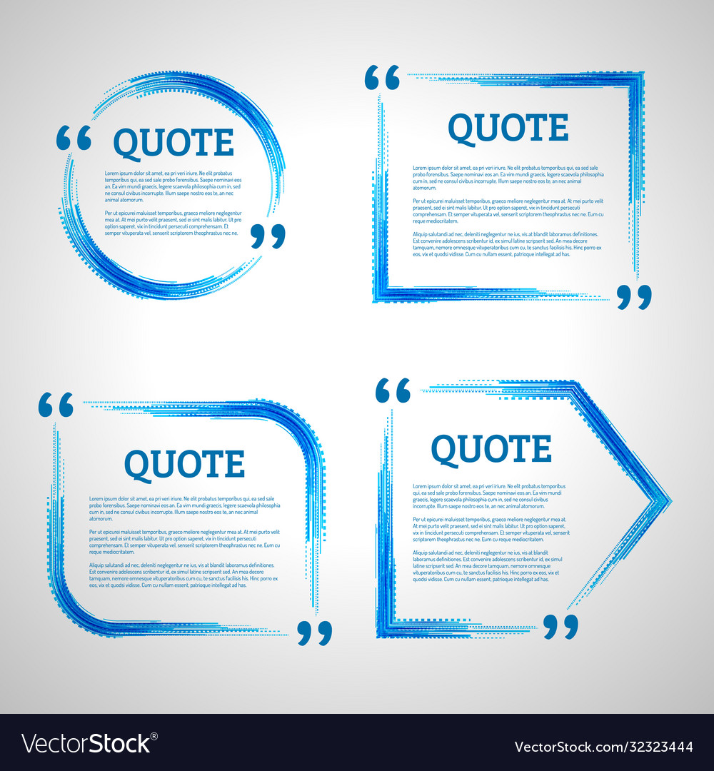 Quote frames Royalty Free Vector Image - VectorStock