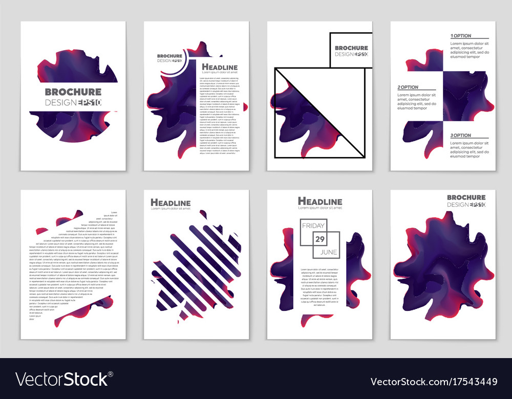 Abstract layout background set for art Royalty Free Vector