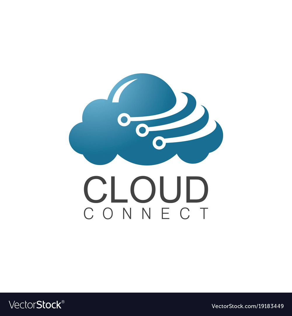 Cloud connect logo Royalty Free Vector Image - VectorStock