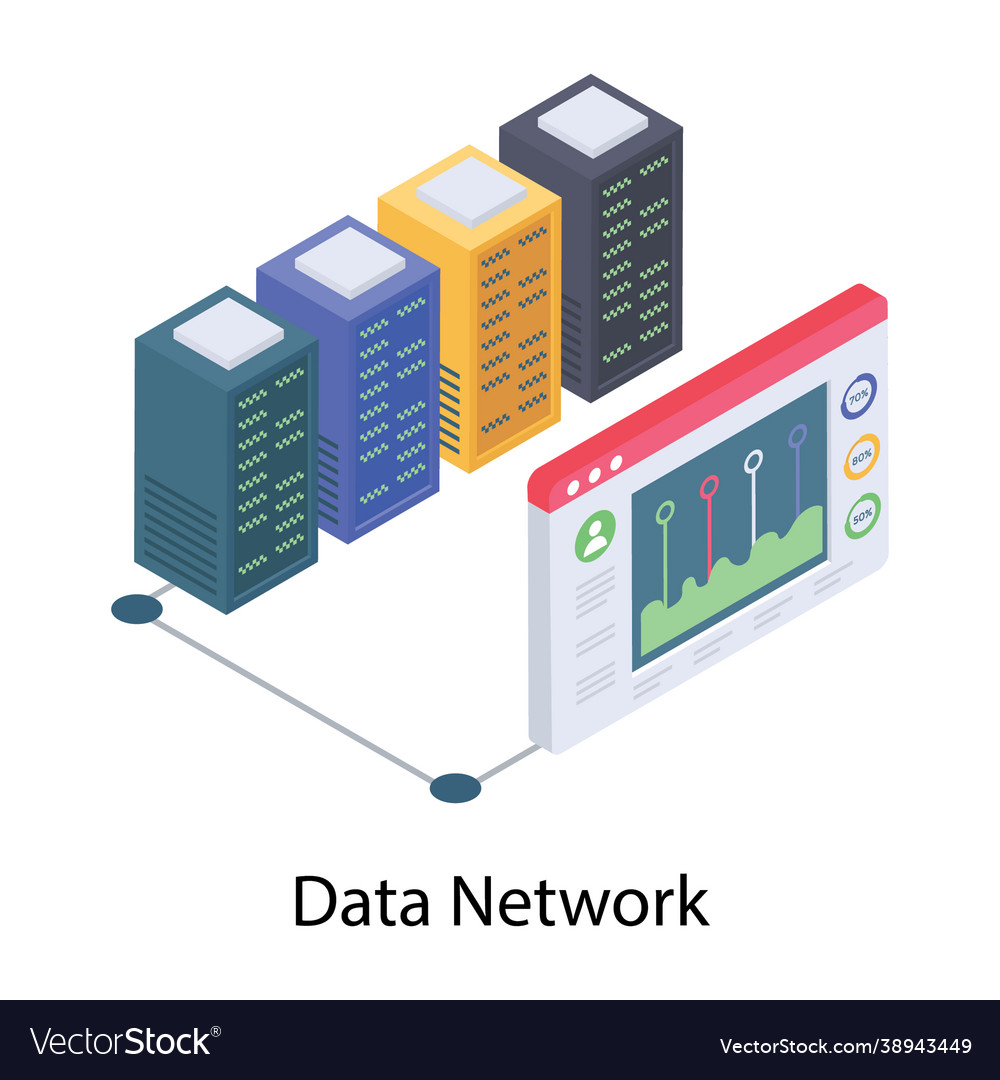 Data server network Royalty Free Vector Image - VectorStock
