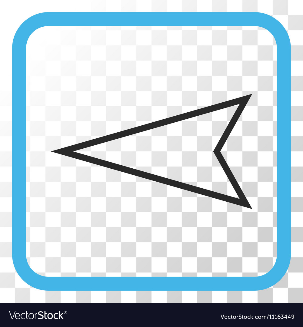 Pointer Left Icon In a Frame Royalty Free Vector Image