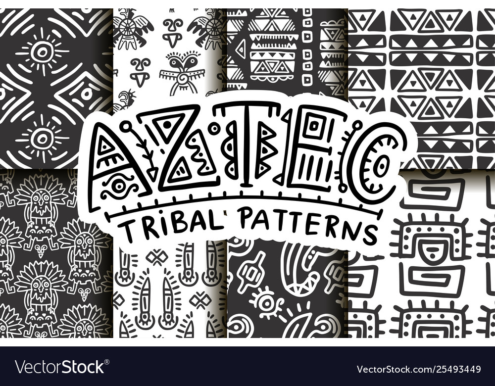 Seamless aztec pattern Royalty Free Vector Image