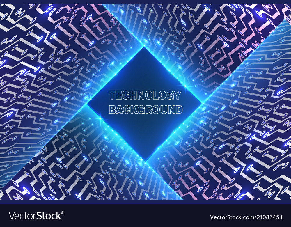 Abstract glowing technology background Royalty Free Vector