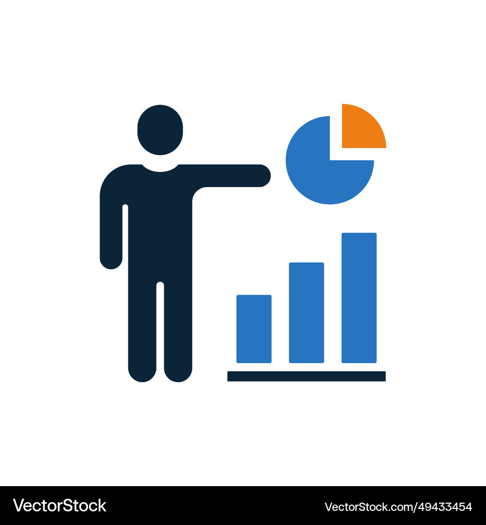 Business analysis icons on white background Vector Image