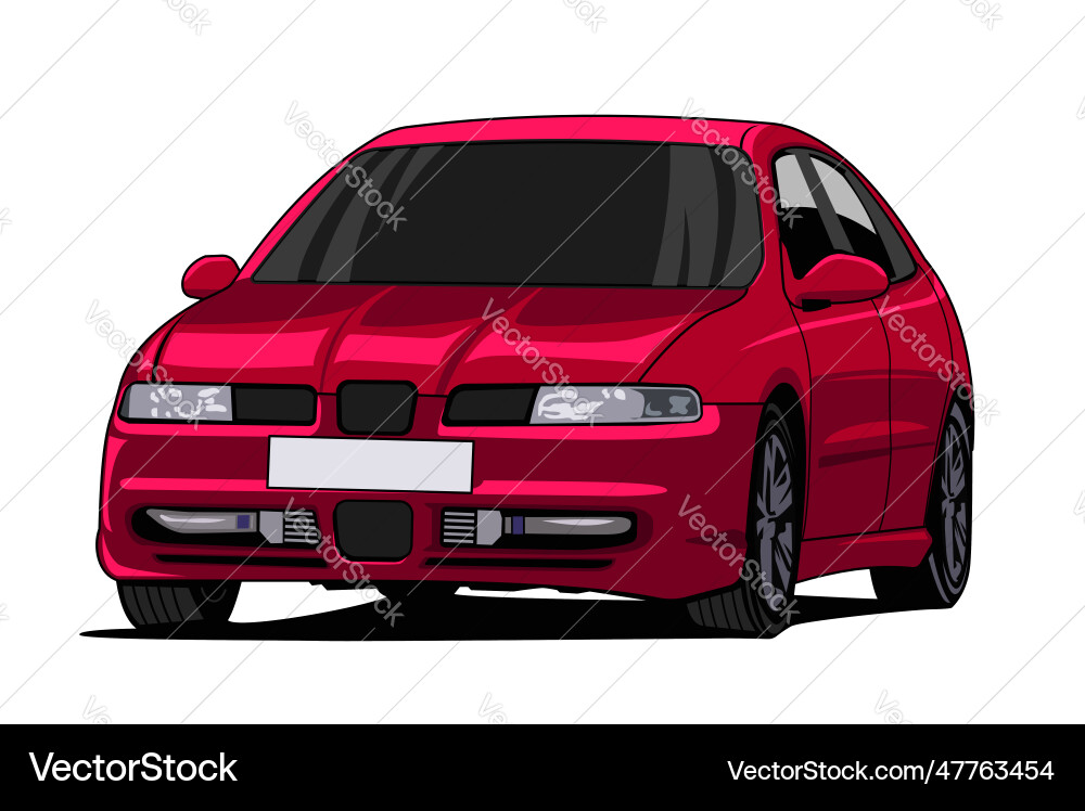 Front view car vehicle design Royalty Free Vector Image