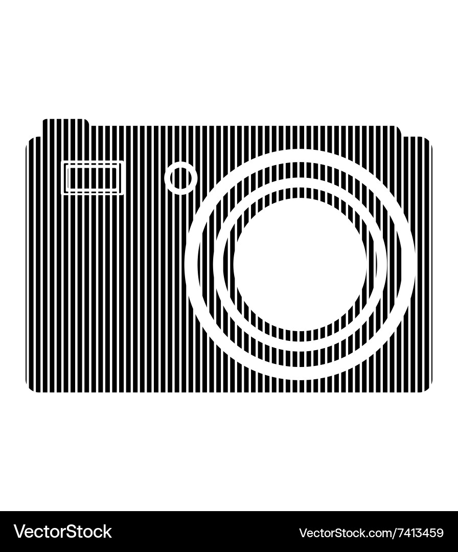 Camera button on white Royalty Free Vector Image