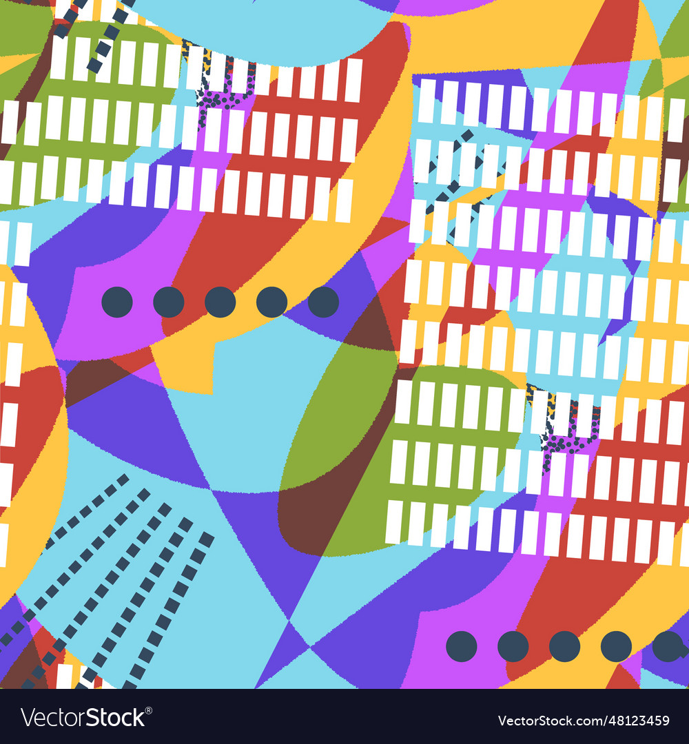 Seamless pattern with riso print effect Royalty Free Vector