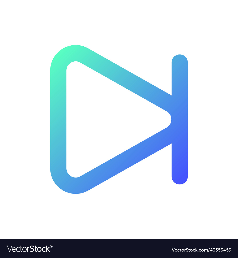 Skip next button pixel perfect gradient linear ui Vector Image Skip next button pixel perfect gradient linear ui Vector Image
