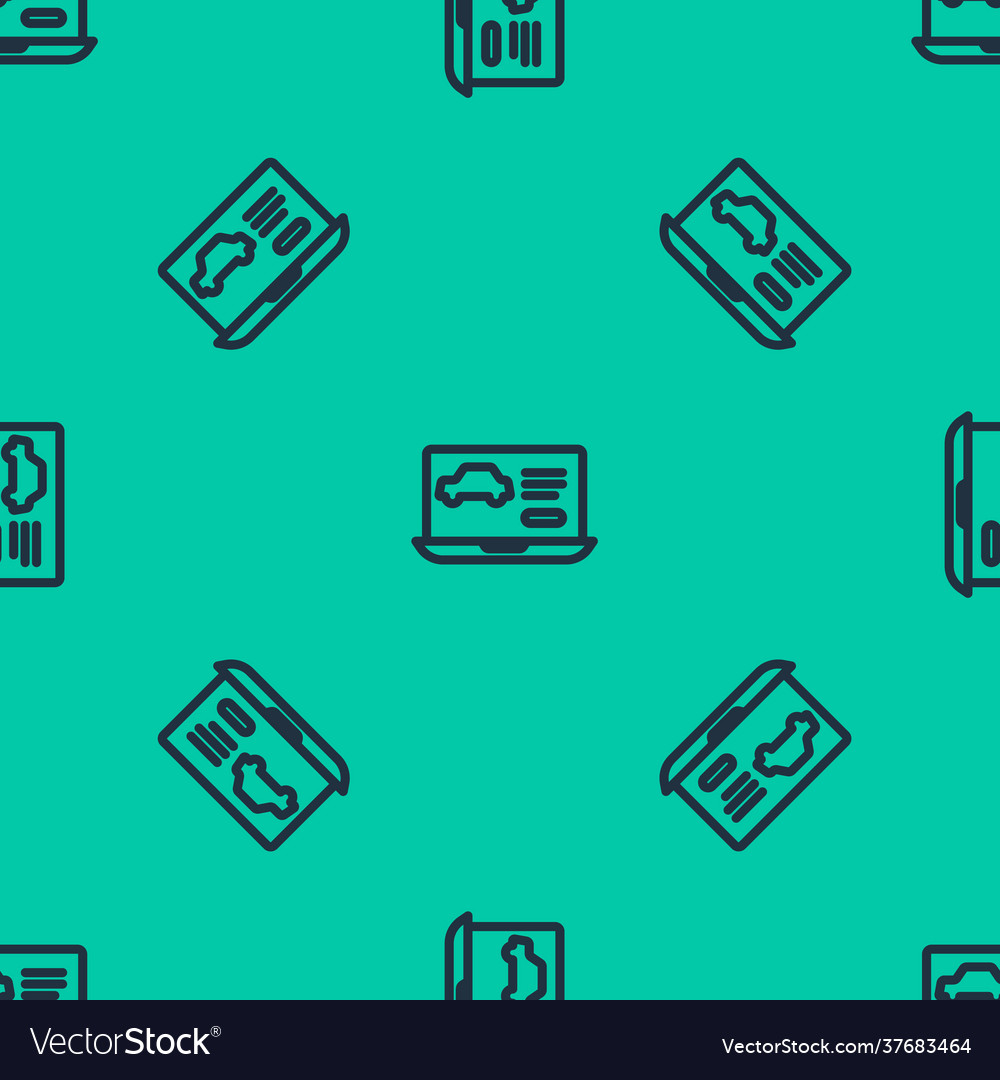 Blue line hardware diagnostics condition car Vector Image Blue line hardware diagnostics condition car Vector Image